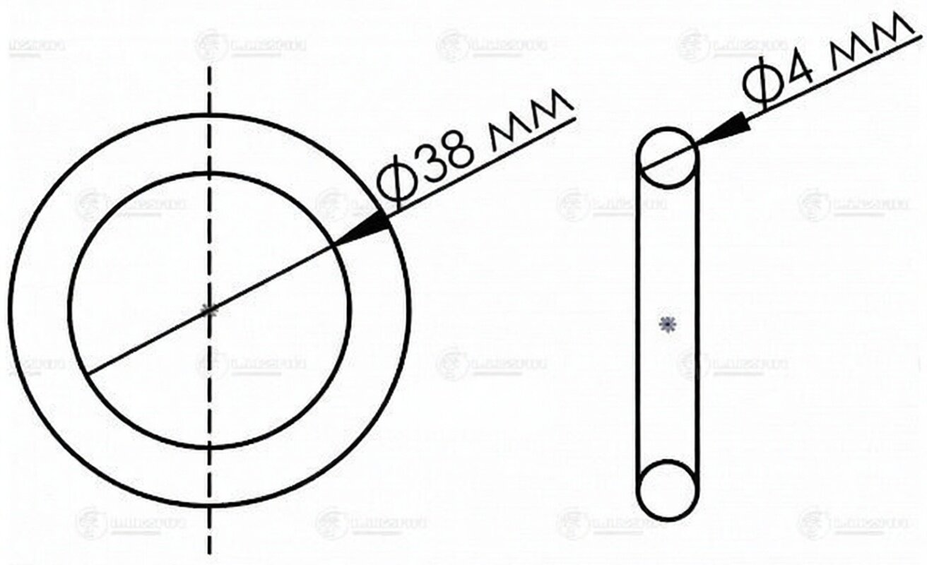 Кмпл для подключения радиатора охл. для а/м VAG/BMW (кольца NBR, 2 шт.) (LGS 0024) LUZAR арт. LGS002