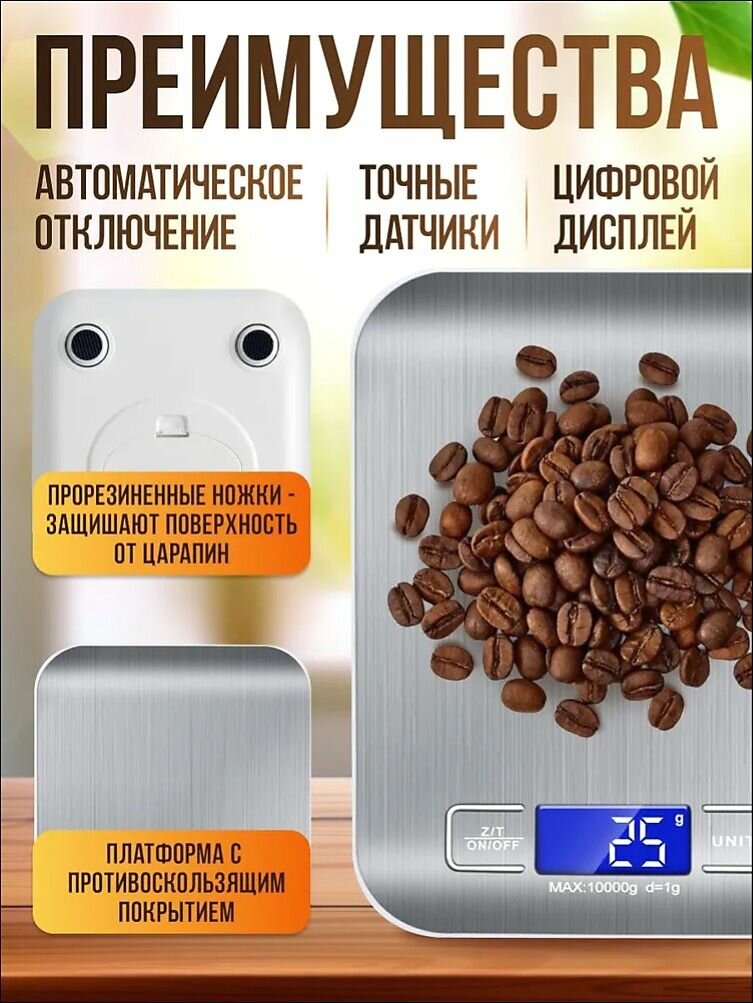Весы кухонные электронные, настольные для кухни, для еды, для рыбы, пищевые