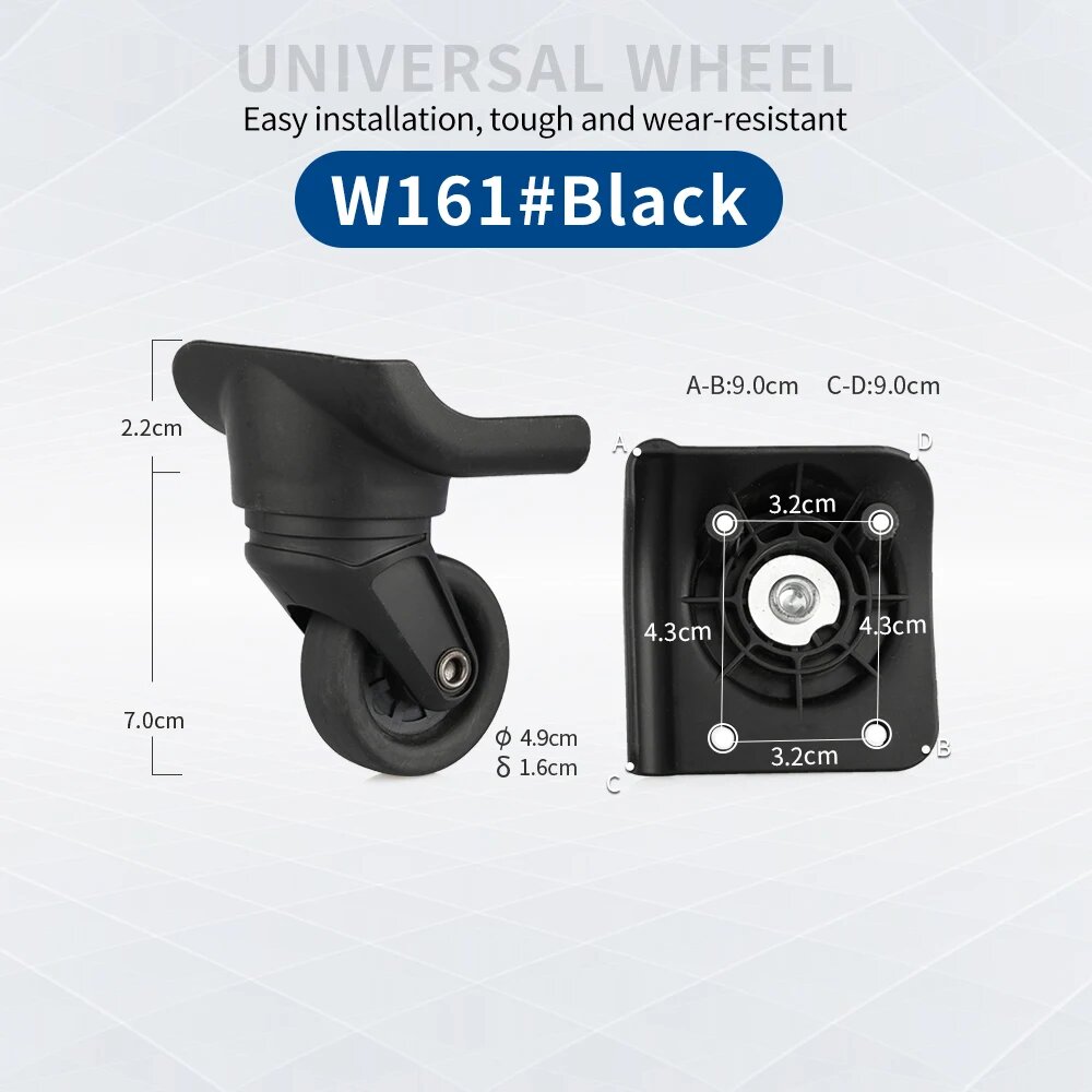 Колеса для чемодана W161 Black Front(2 PCS)