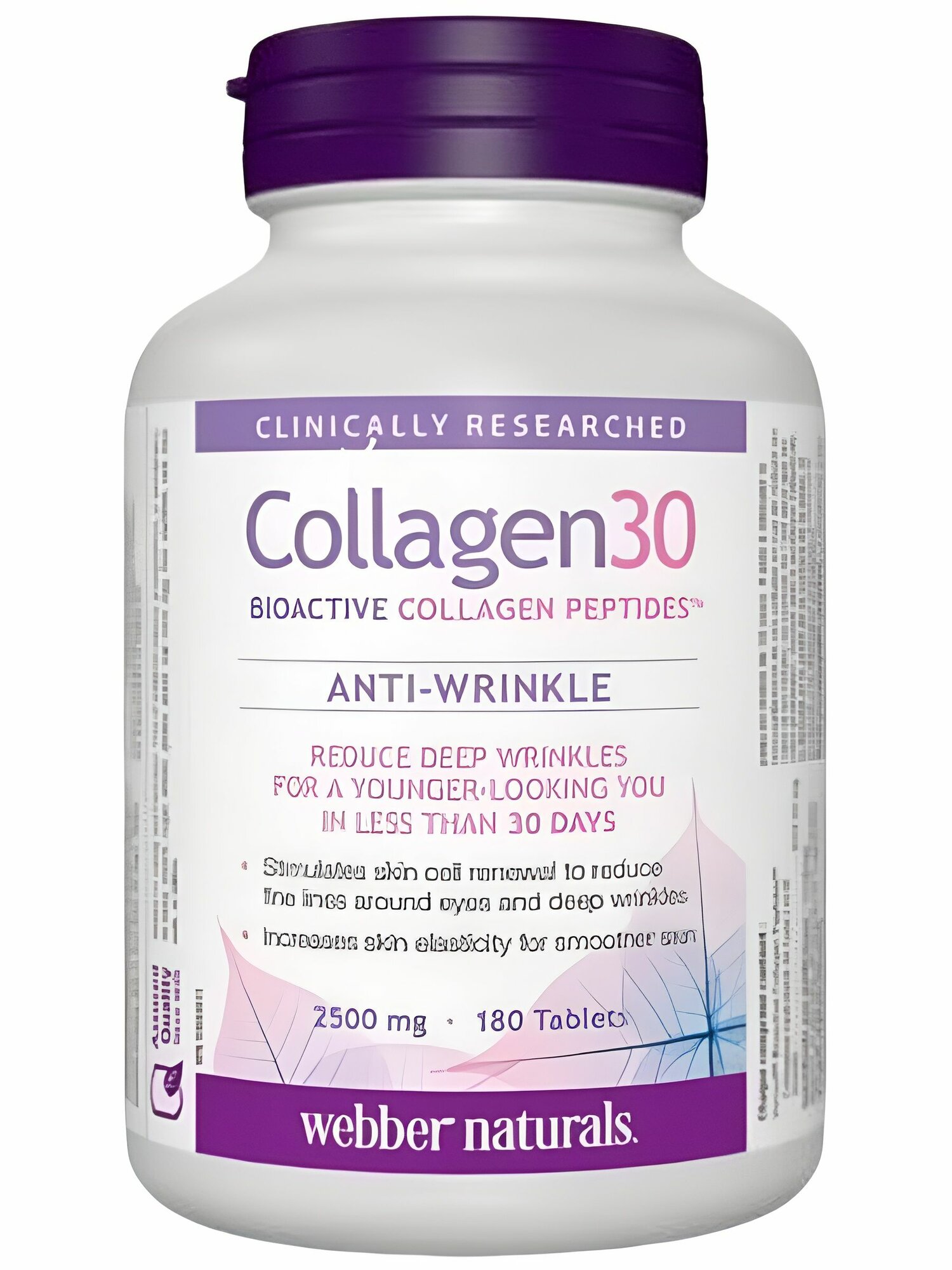 Collagen30 Биоактивные пептиды коллагена 2500 мг 180 шт от Webber Naturals