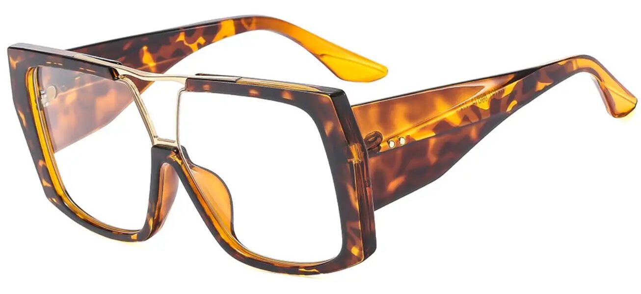 Очки C4 leopard clear Myopia-200, квадратные