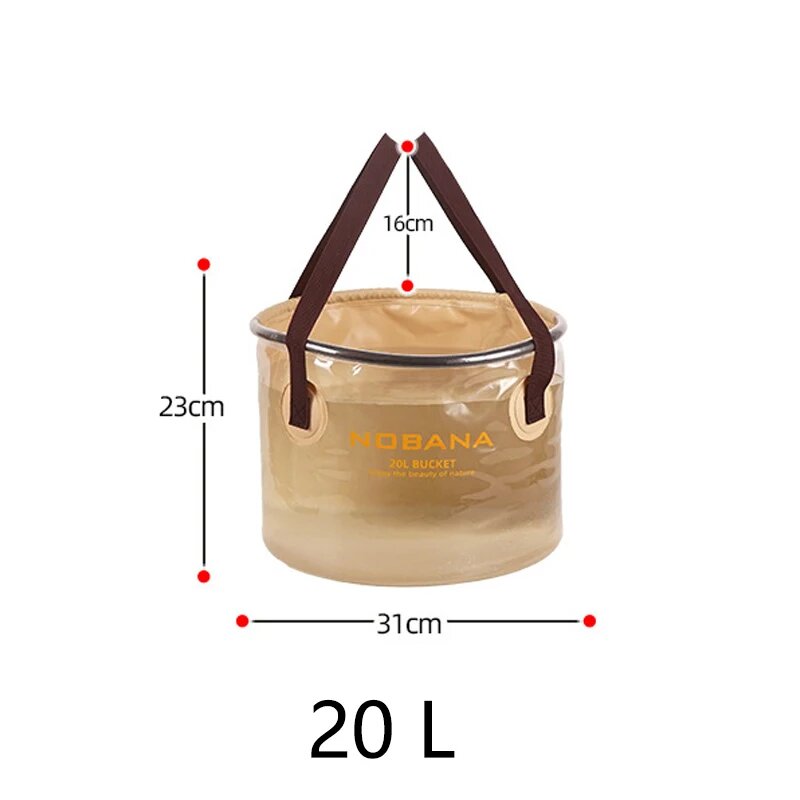 Портативное складное ведро 20л, Khaki