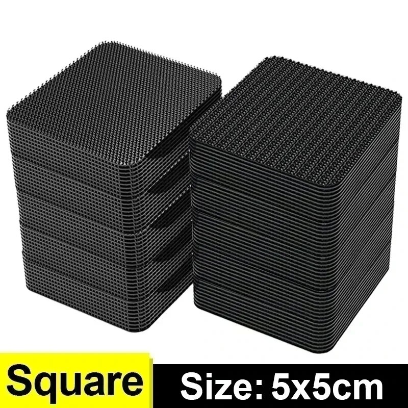 Липучка самоклеящаяся 5x5см, 10 пар, черная
