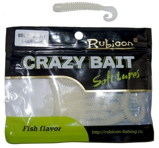 Съедобная силиконовая приманка RUBICON Crazy Bait BLST 1.4g, 63mm, цвет 011