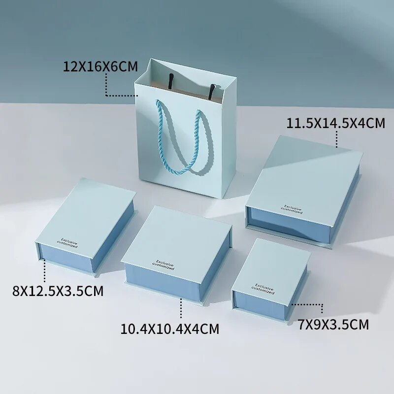 Магнитная книжная шкатулка для украшений Blue, 10.4cm