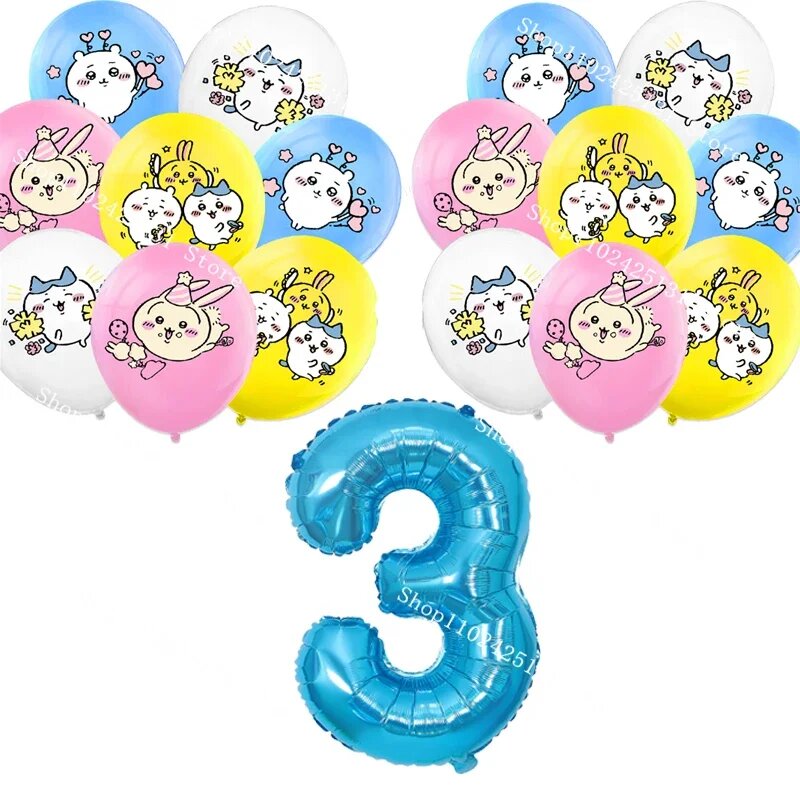 Chiikawa украшения для вечеринки MINISO 17pcs
