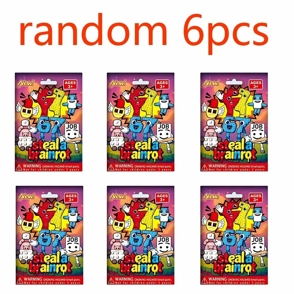 Коллекционные фигурки Blind Box Brainrot 67 House 9 Kaiyodo random 6pcs