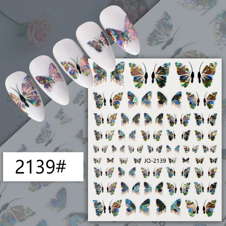 Наклейки для ногтей Butterflys, Цвет: JO2139