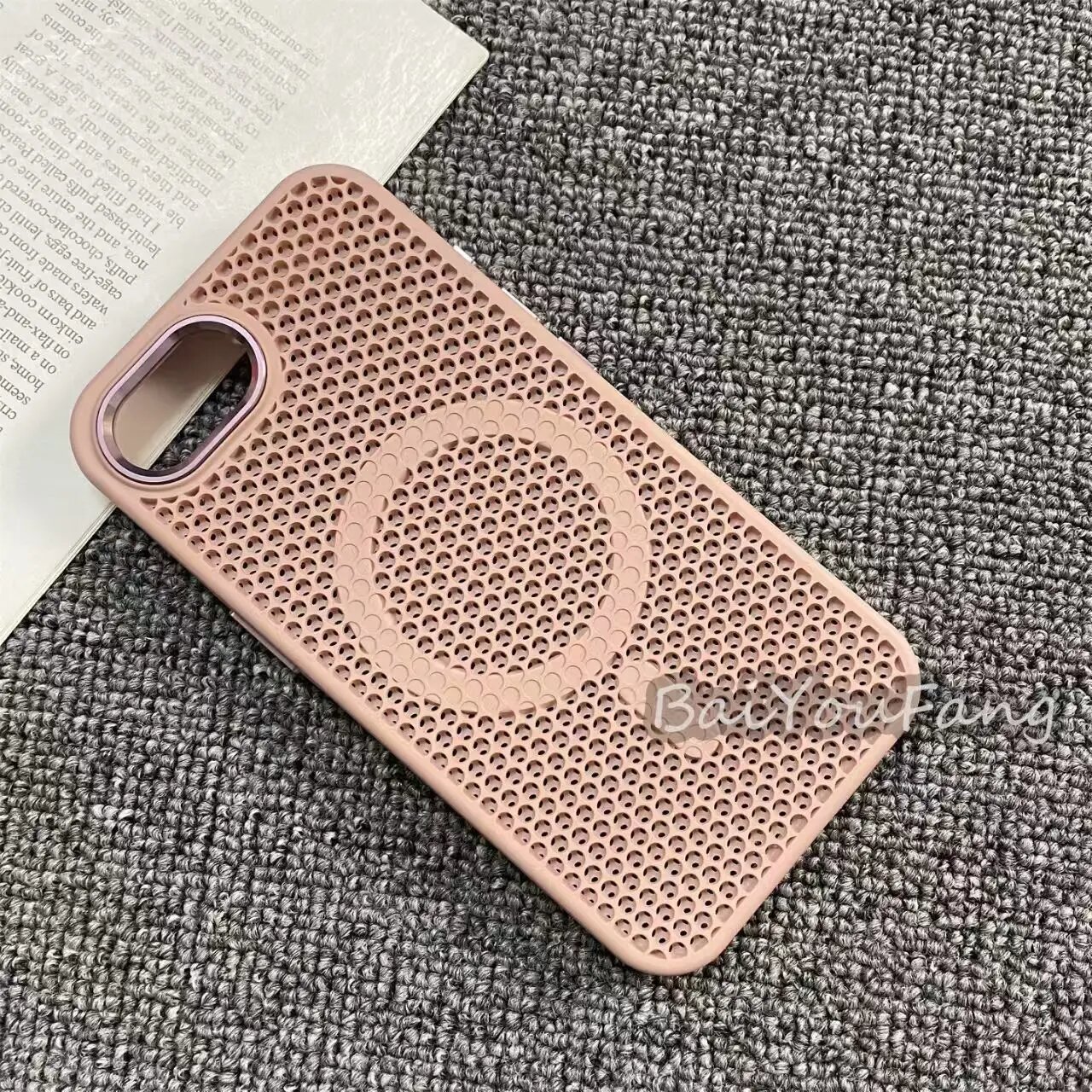 Розовый чехол для iPhone 17E, сотовый, дышащий, из поликарбоната