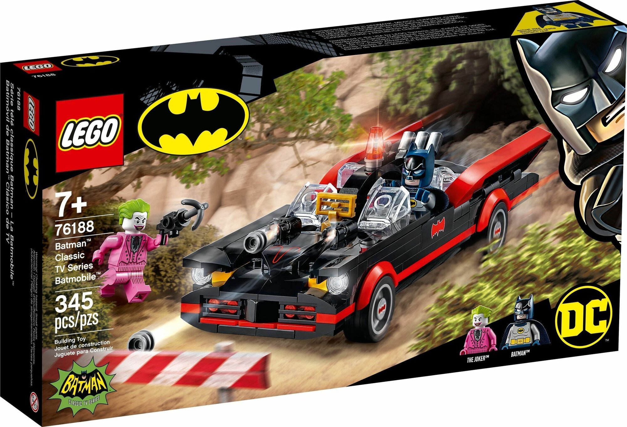 Конструктор LEGO DC Comics 76188 Бэтмобиль из классического сериала Бэтмен