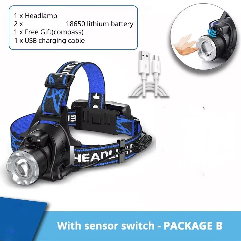 Налобный фонарь E－SMARTER T6 3 режима