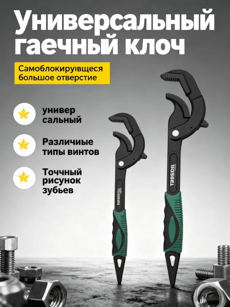 Гаечный ключ TUOSEN 100174 14-30mm и 100175 30-60мм 2 шт многофункциональный, трубопроводный