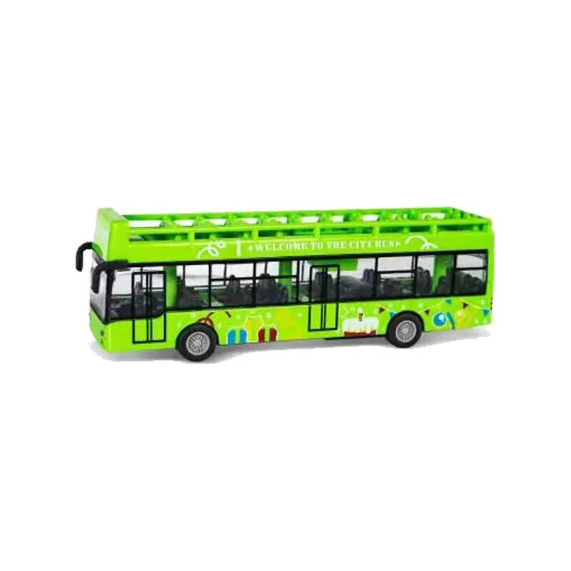 Игрушечный автобус зеленый, 15см