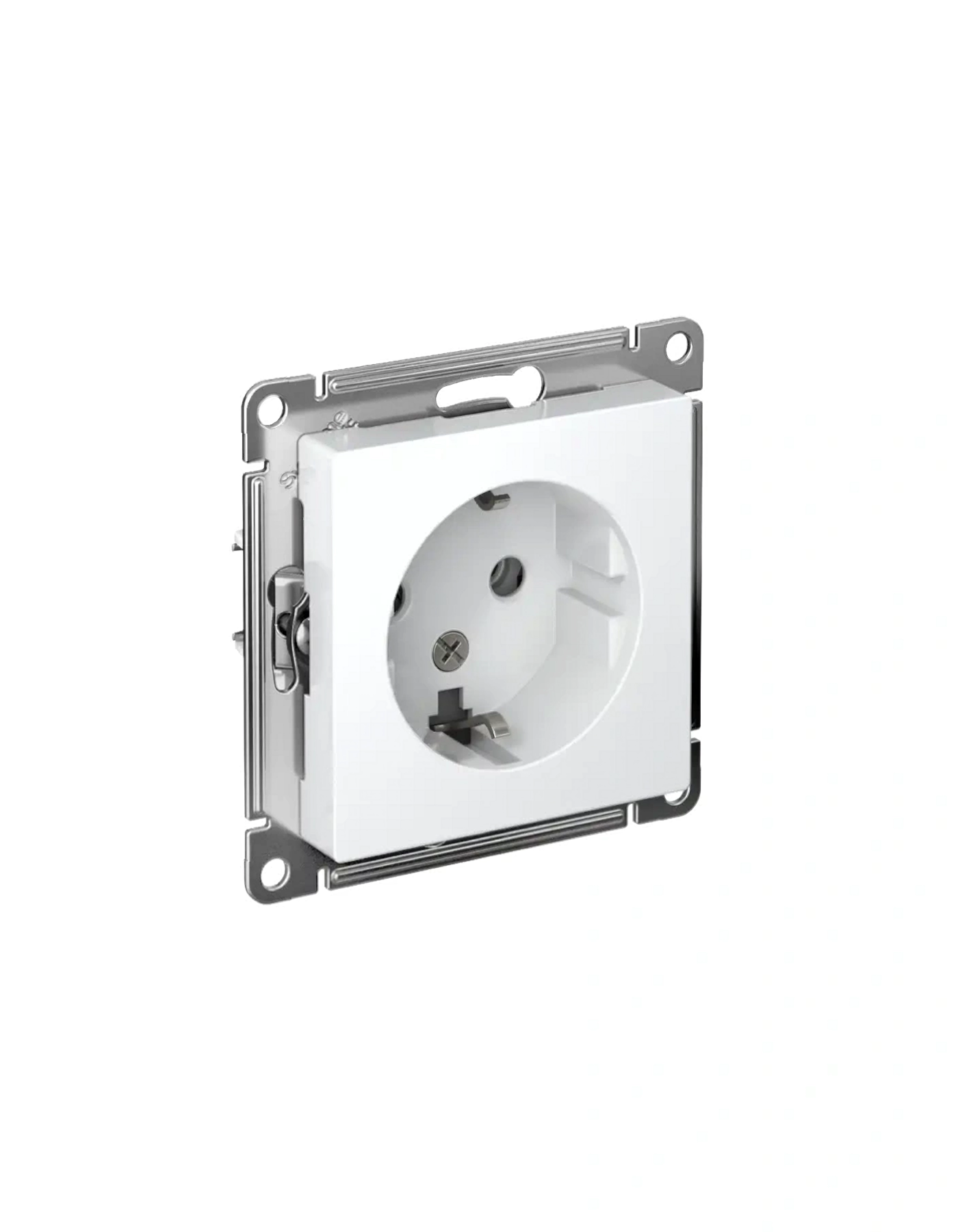 Розетка Systeme Electric ATN000143 AtlasDesign, с заземлением, 16А, механизм, белая