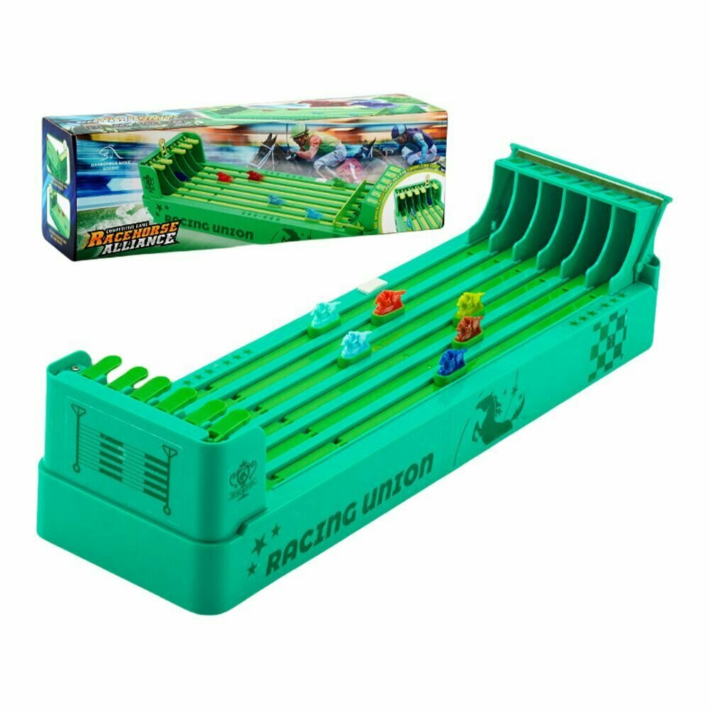 Настольная игра Скаковые лошади с электромотором, зелёная, 34 см