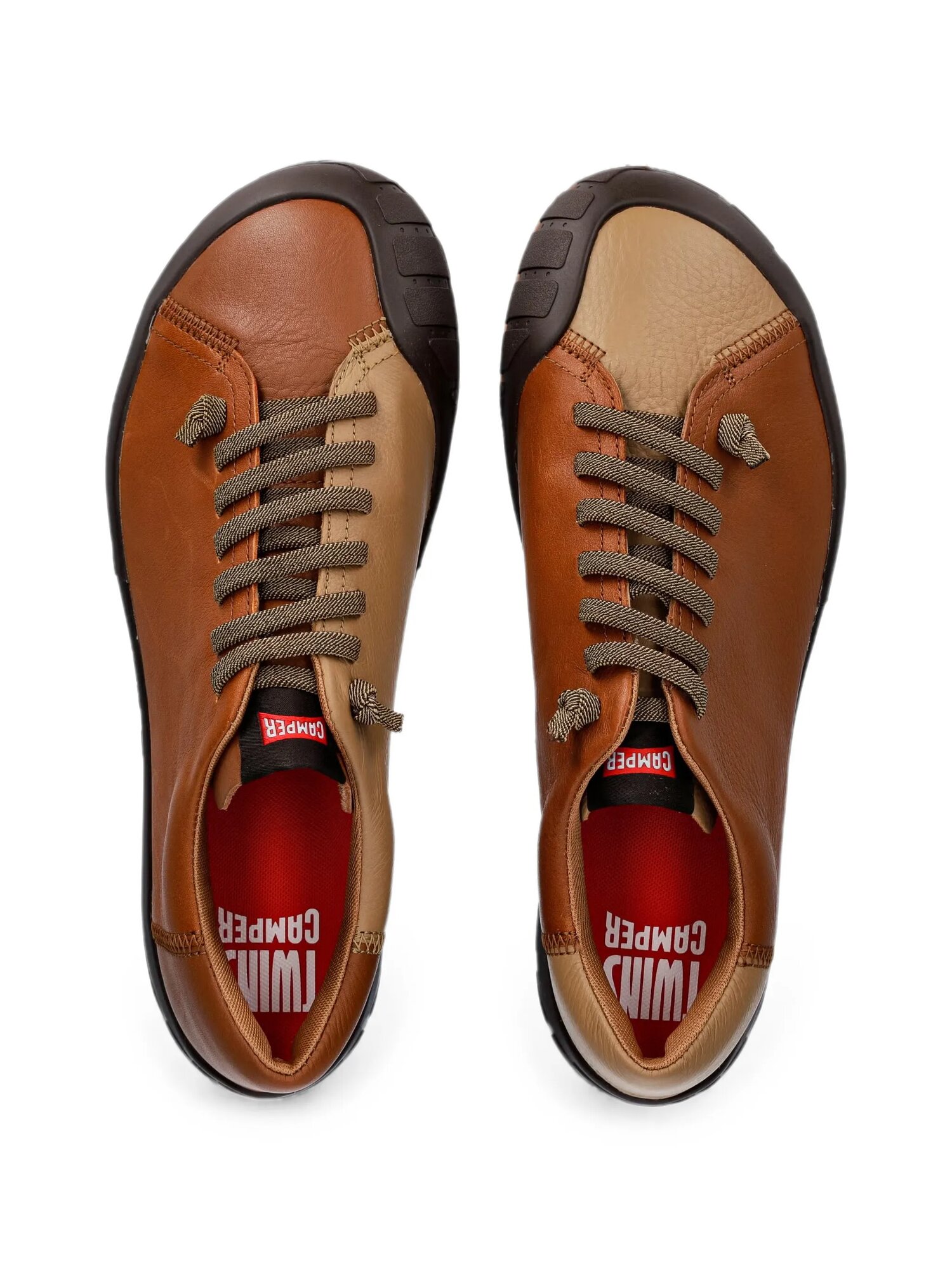 Кроссовки Camper Twins leather sneakers, размер 41 EU, brown — фото 1