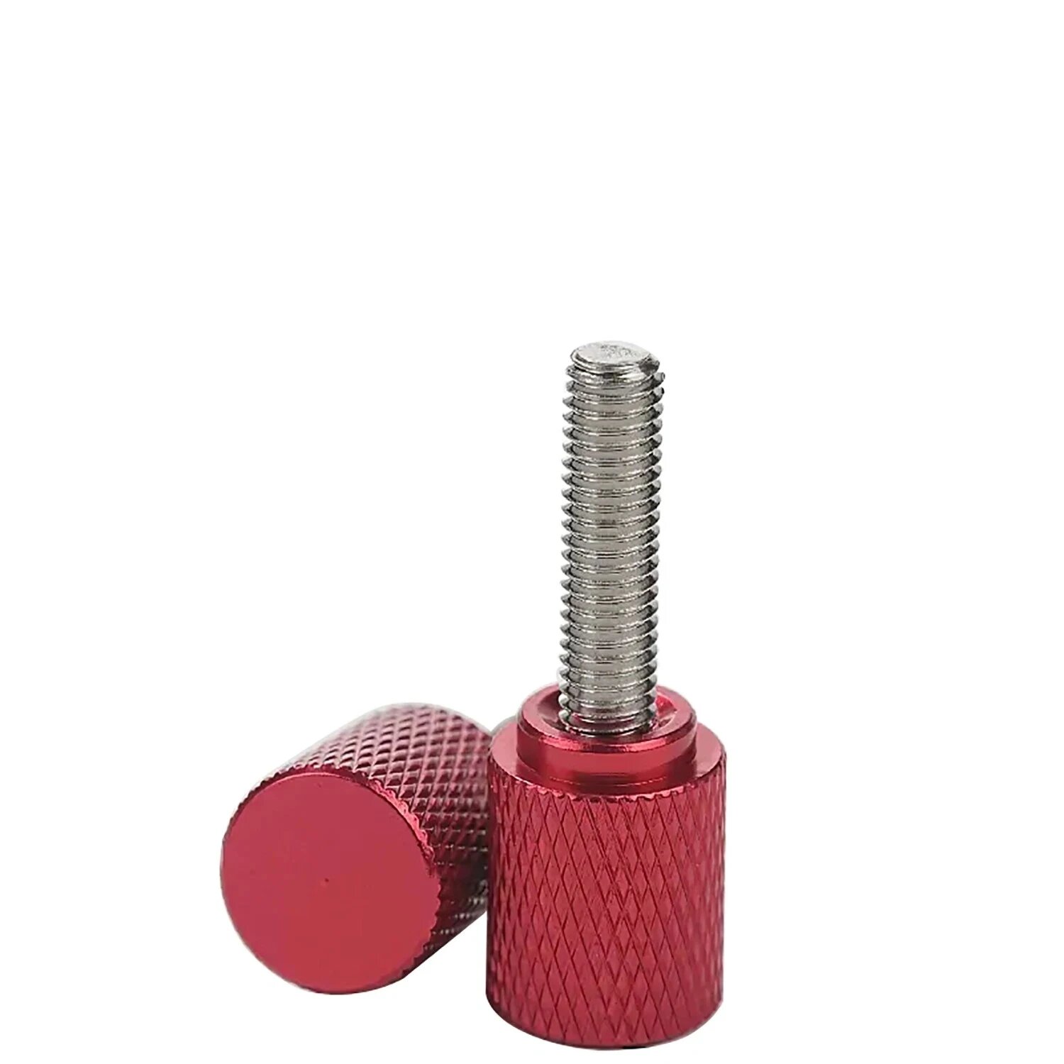 Цветные винты-барашки M4 алюминий + сталь 6-100 мм M4x8mm, Красный, Red