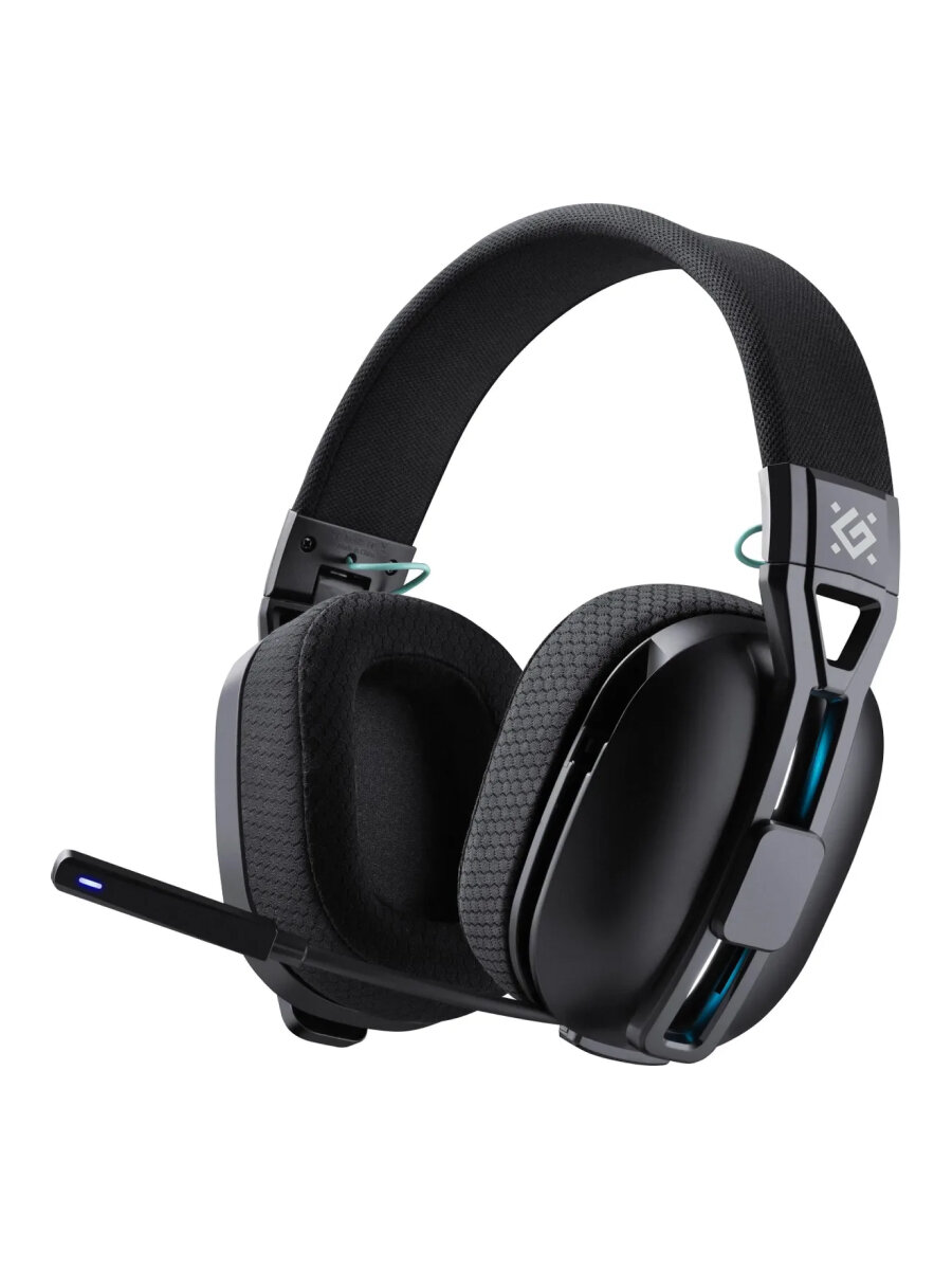 Гарнитура игровая беспроводная/проводная DEFENDER Horror PRO black (BT/2.4G, RGB, кабель 1,5м) (62650)