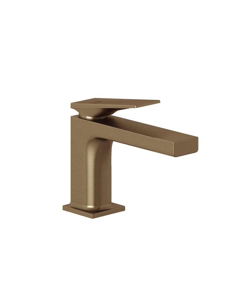 Смеситель для раковины Kludi Decus 54266N175 бронзовый, матовый, кран для ванной в раковину, из латуни, рычажный, с керамическим картриджем, с функцией экономии расхода, с донным клапаном