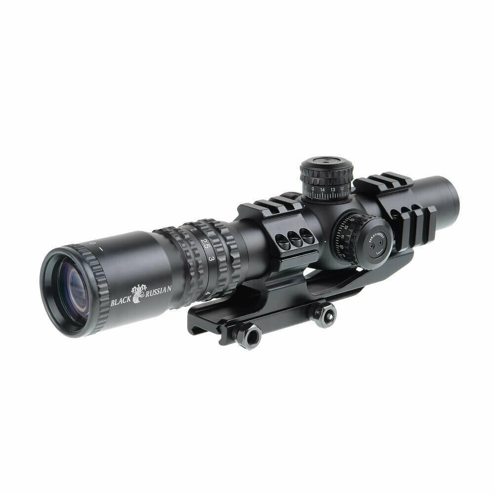 Оптический прицел Veber Black Russian 1-4х24 RG загонник