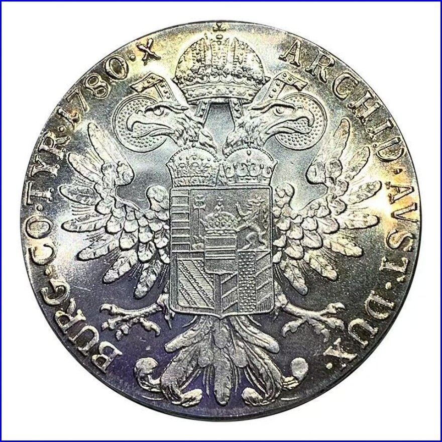 Серебряный доллар 1780 года Австро-Венгрии с кружевной медсестрой