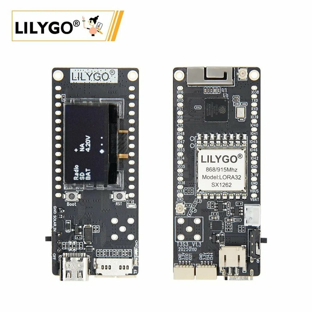 LILYGO T3-S3 LoRa32 V1.3ESP32 Модуль LoRa Dev Oard SX1276, 868 МГц