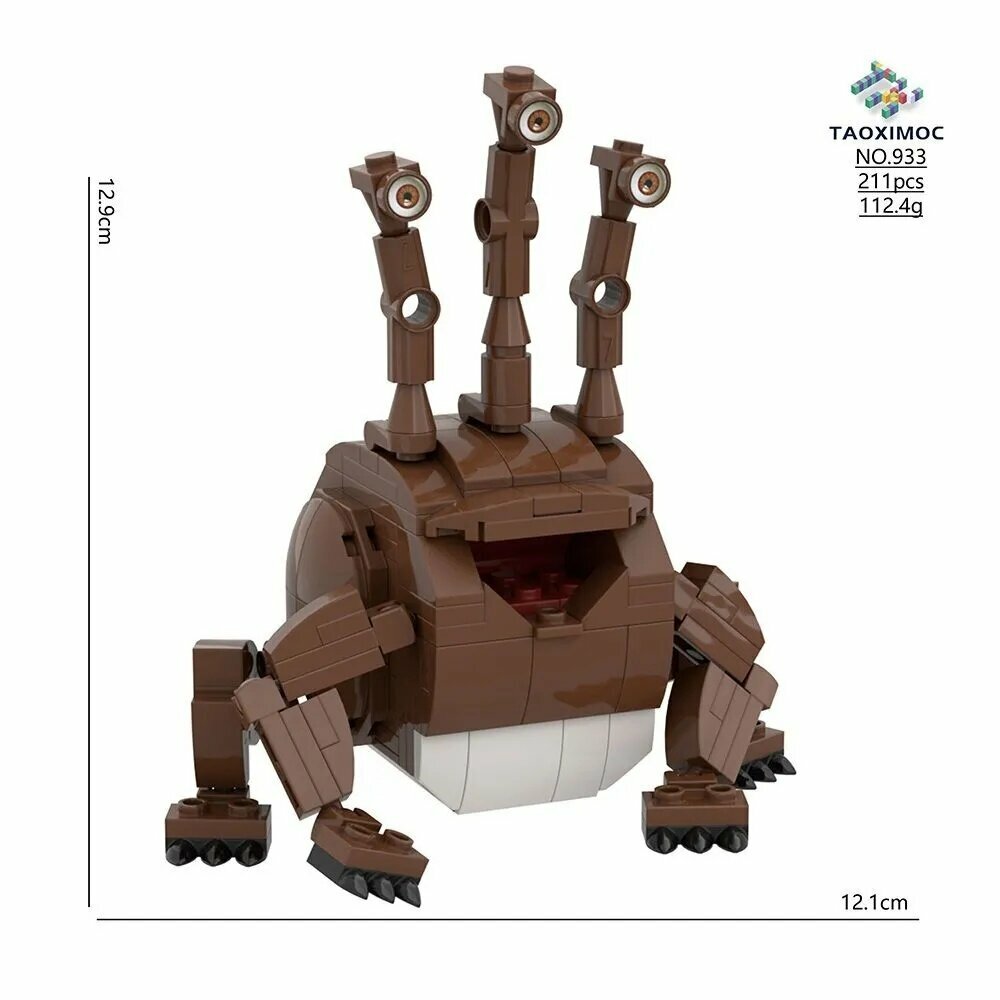 Игрушка-модель морского пожирателя Левиафана из строительных блоков