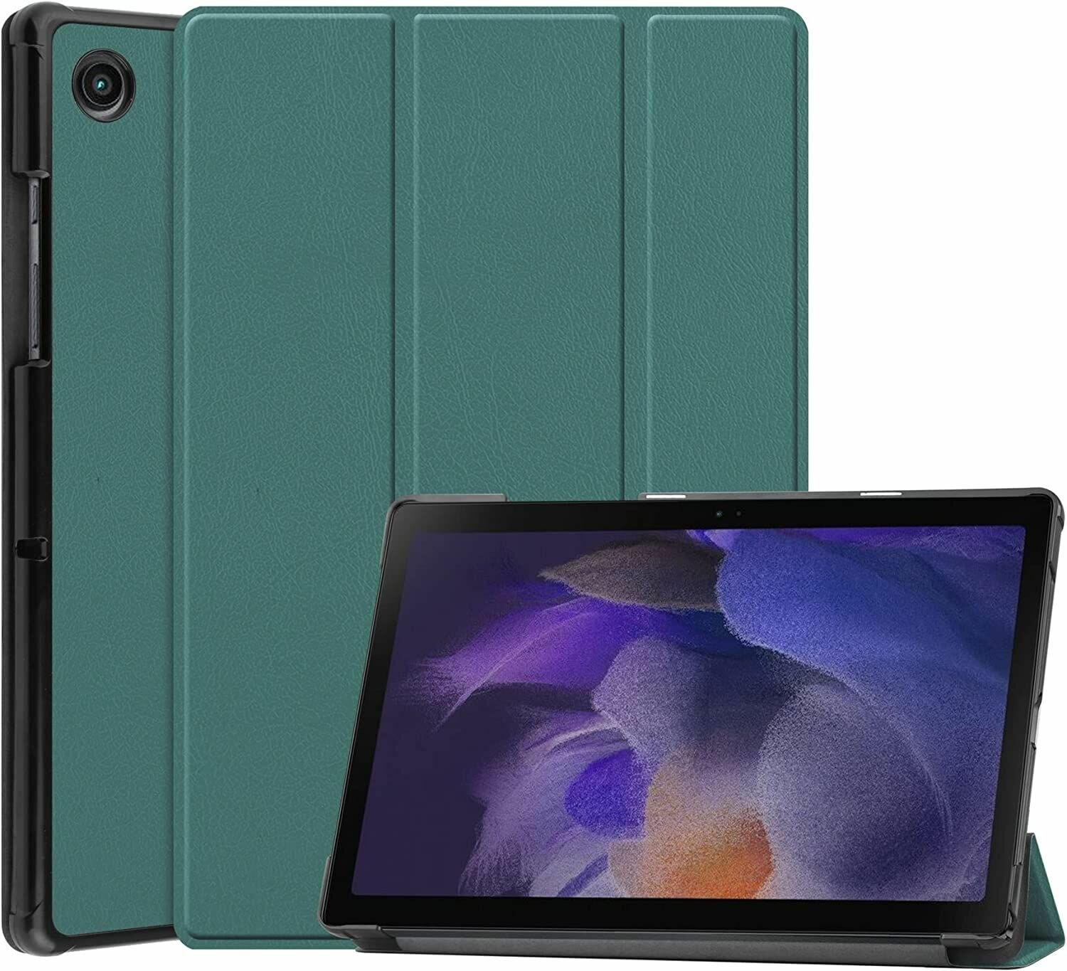 Чехол на Samsung Galaxy Tab A8 2021 SM-X205/SM-X200, умный с магнитом, темно-зеленый