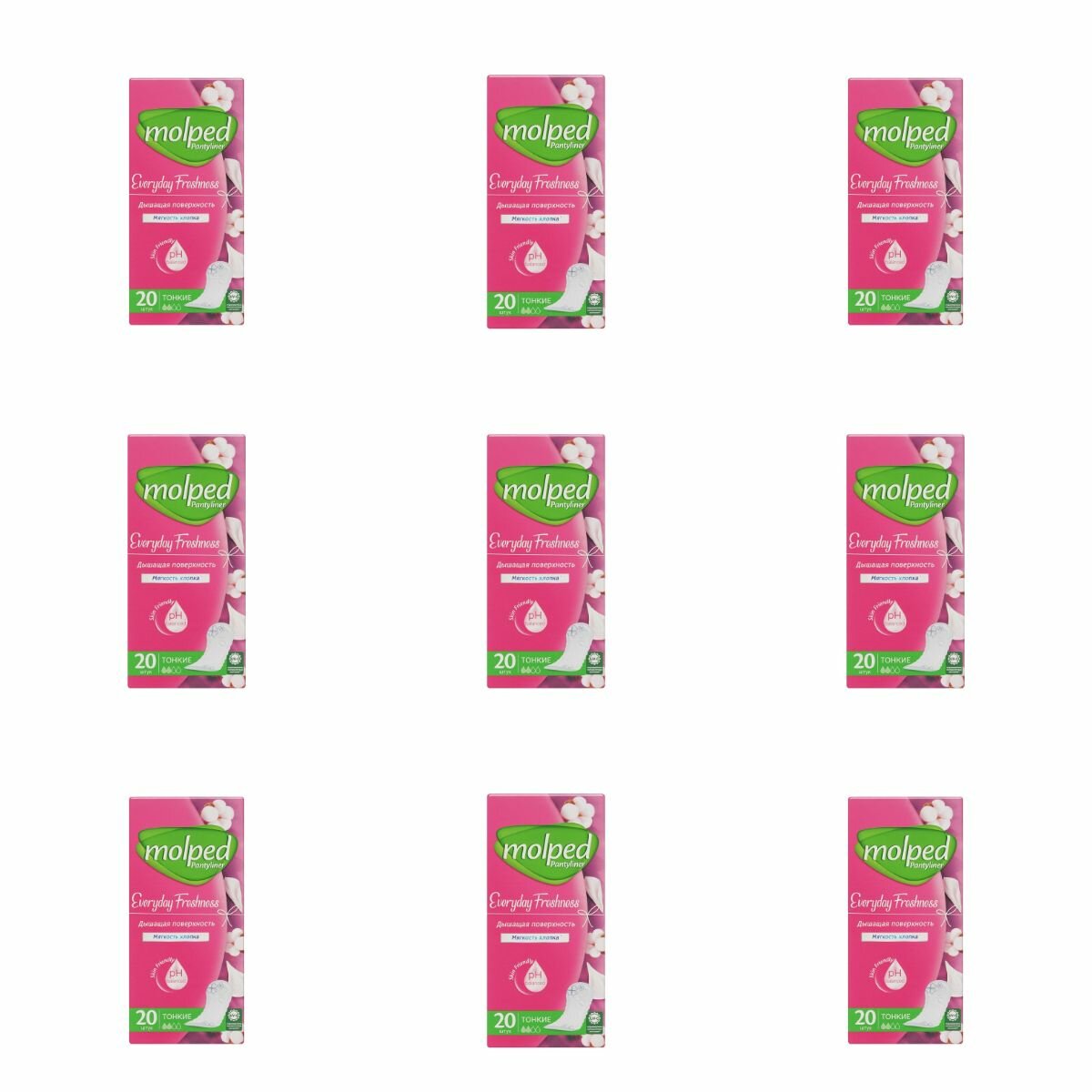 Molped Everyday Freshness Ежедневные прокладки, 20шт в уп, 9 шт
