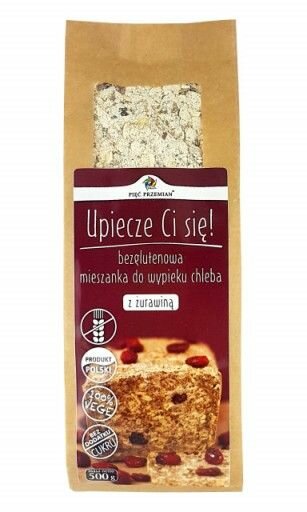 Смесь для выпечки безглютенового хлеба Piec Przemian с клюквой 2 шт x 500 г