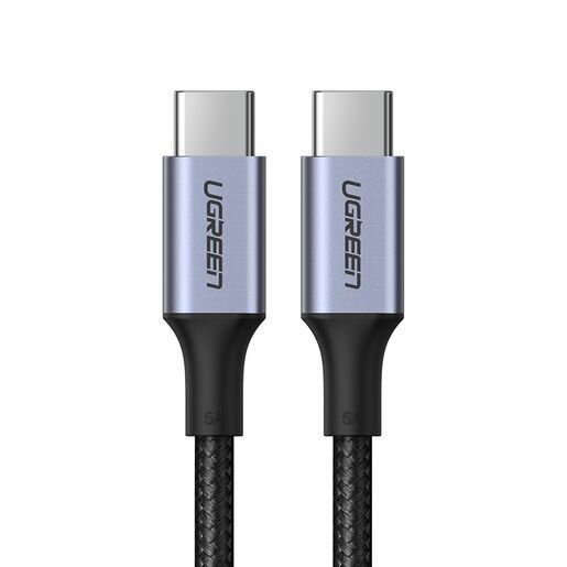 Кабель UGREEN US316 (90120) USB-C 2.0 to USB-C 2.0 5A Data Cable. Длина 3 м. Цвет: черный.