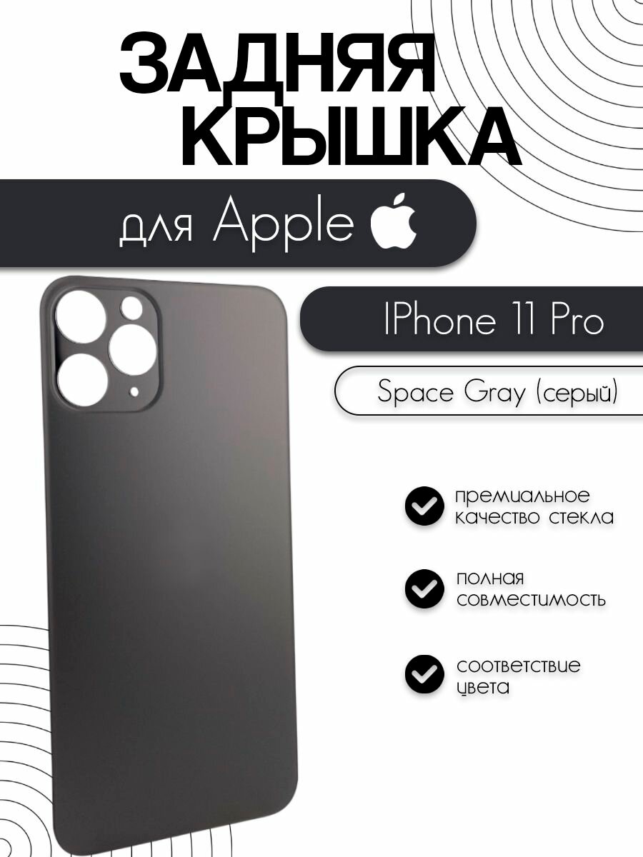 Задняя крышка для Apple iPhone 11 Pro, корпусная деталь, серая