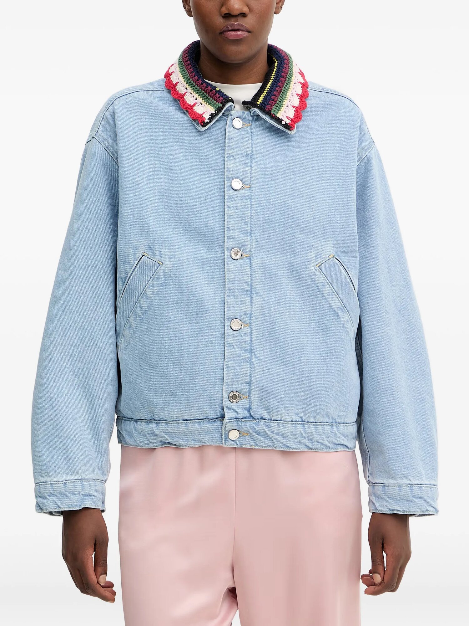 Куртка Stine Goya Crochet-trim denim jacket