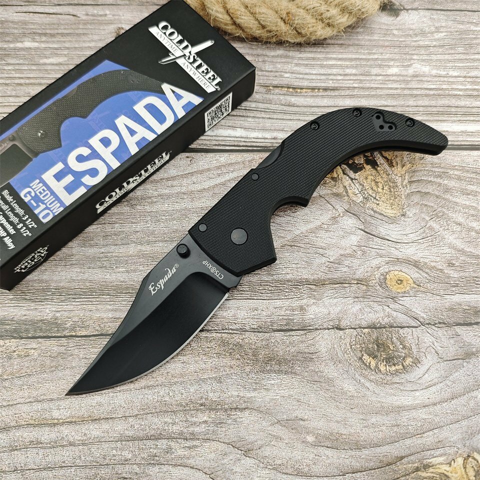 Новый Складной нож Cold Steel Espada с лезвием из стали 440C и рукоятью из нейлонового волокна. Высококачественный инструмент для выживания, кемпинга, походов и охоты.