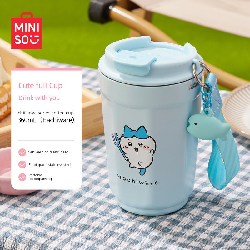 Термокружка MINISO Chiikawa, кофейная кружка, маленькая кружка для воды Usagi Chiikawa для женщин Hachiware [Чашка для