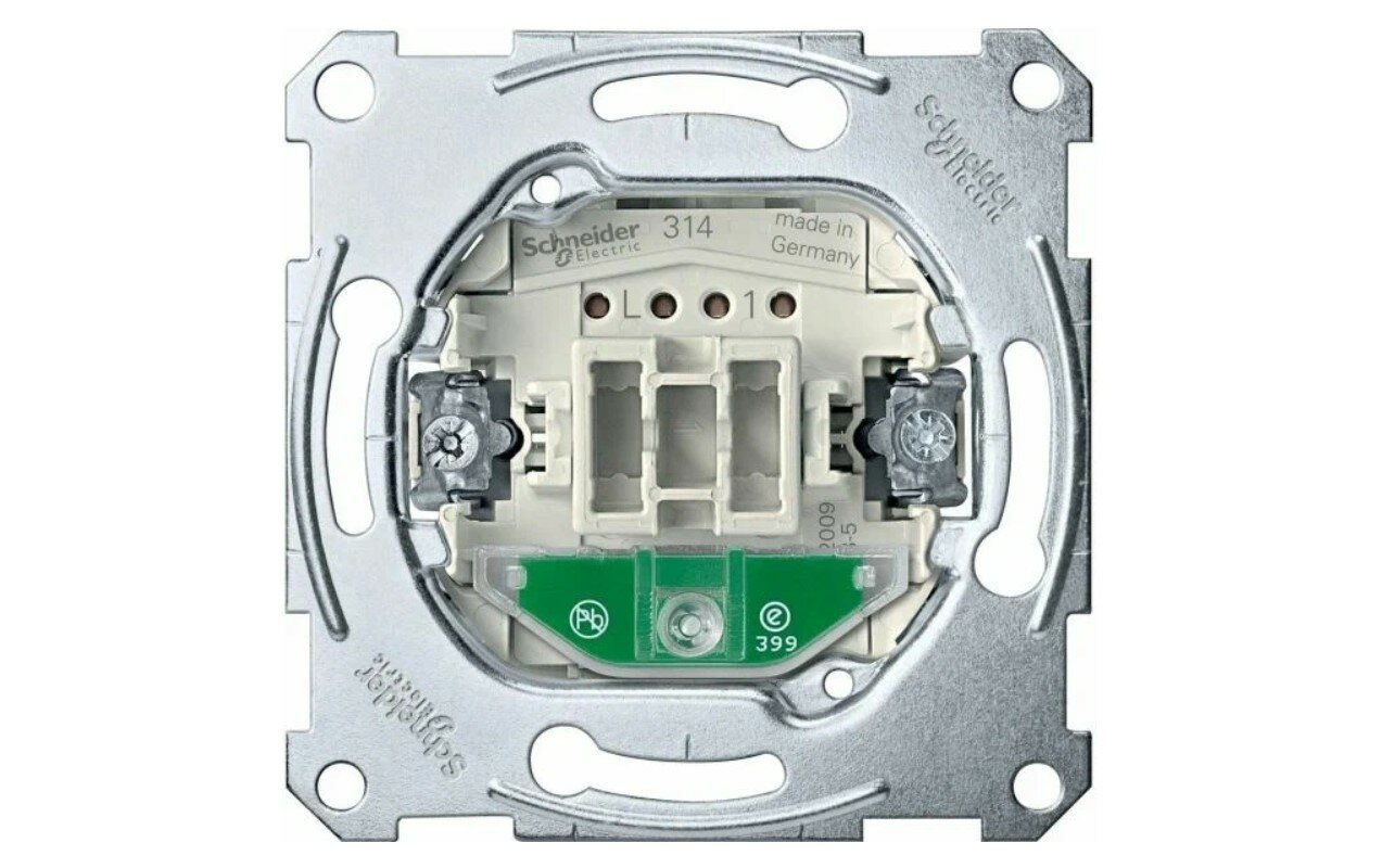 Schneider Electric Merten Механизм переключателя 1-клавишного с подсветкой, сх.6, 16AX, MTN3606-0000