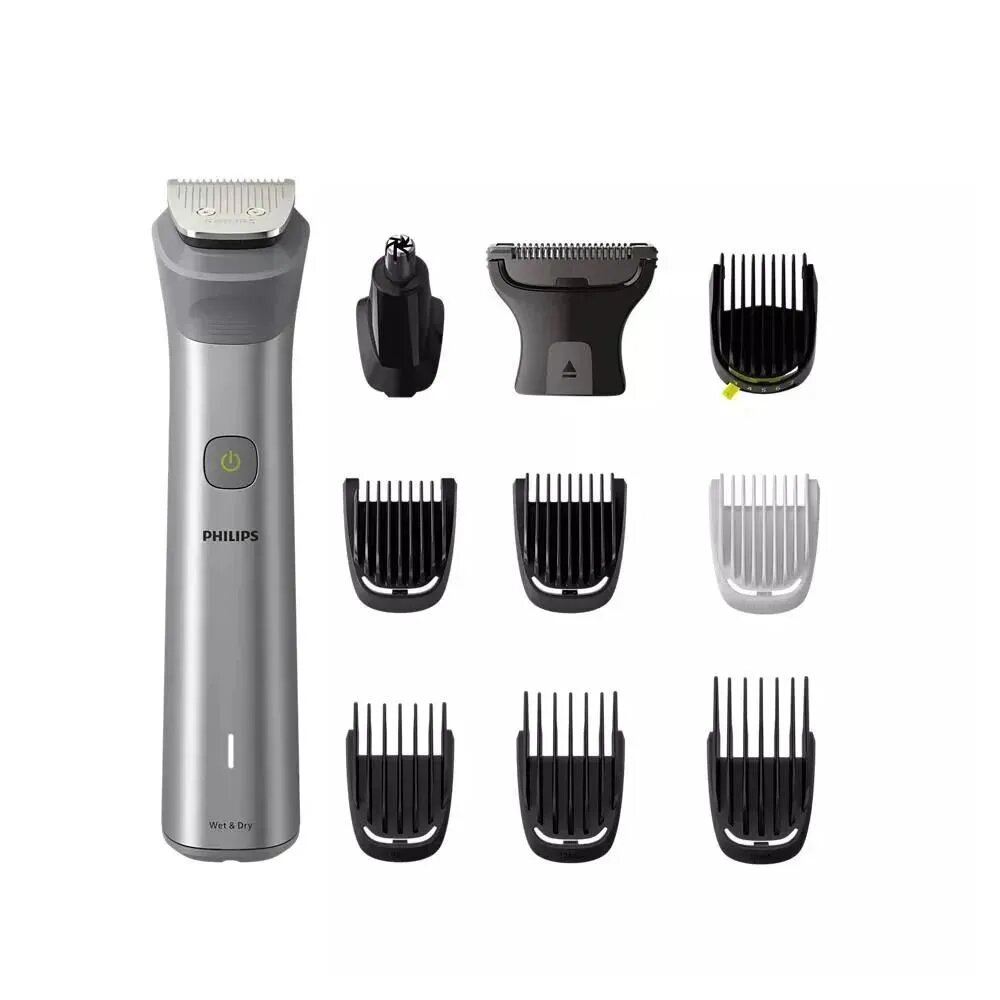 Триммер Philips MG5930/15, 13 насадок, 120 мин работы, до 20 мм, нержавеющая сталь, светло-серый
