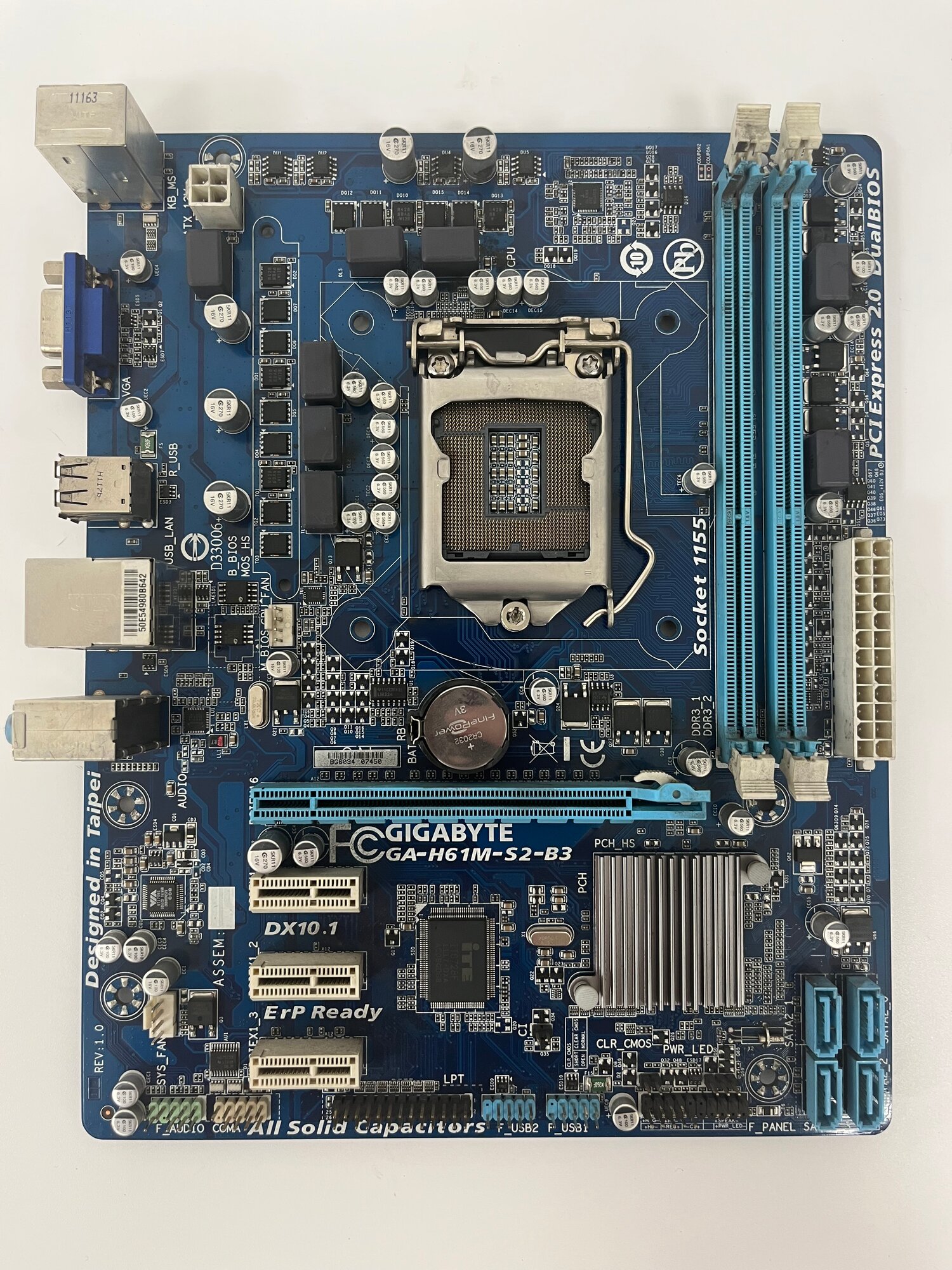 Материнская плата Gigabyte GA-H61M-S2-B3 с сокетом LGA 1155 и с чипсетом Intel H61 Express