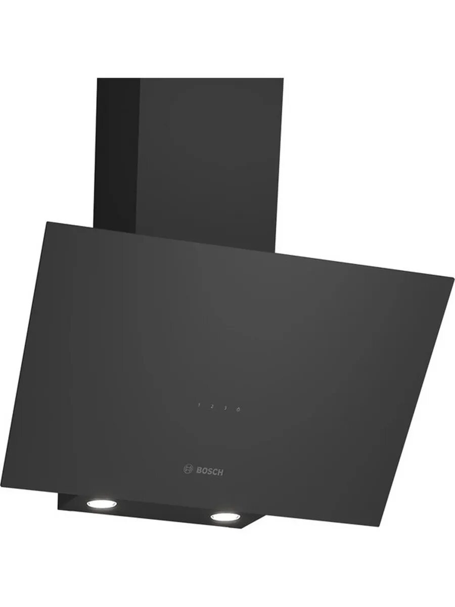 Вытяжка встраиваемая Bosch DWK64PJ60T, наклонная, 400 м³/ч, сенсорная, 3 скорости, черный