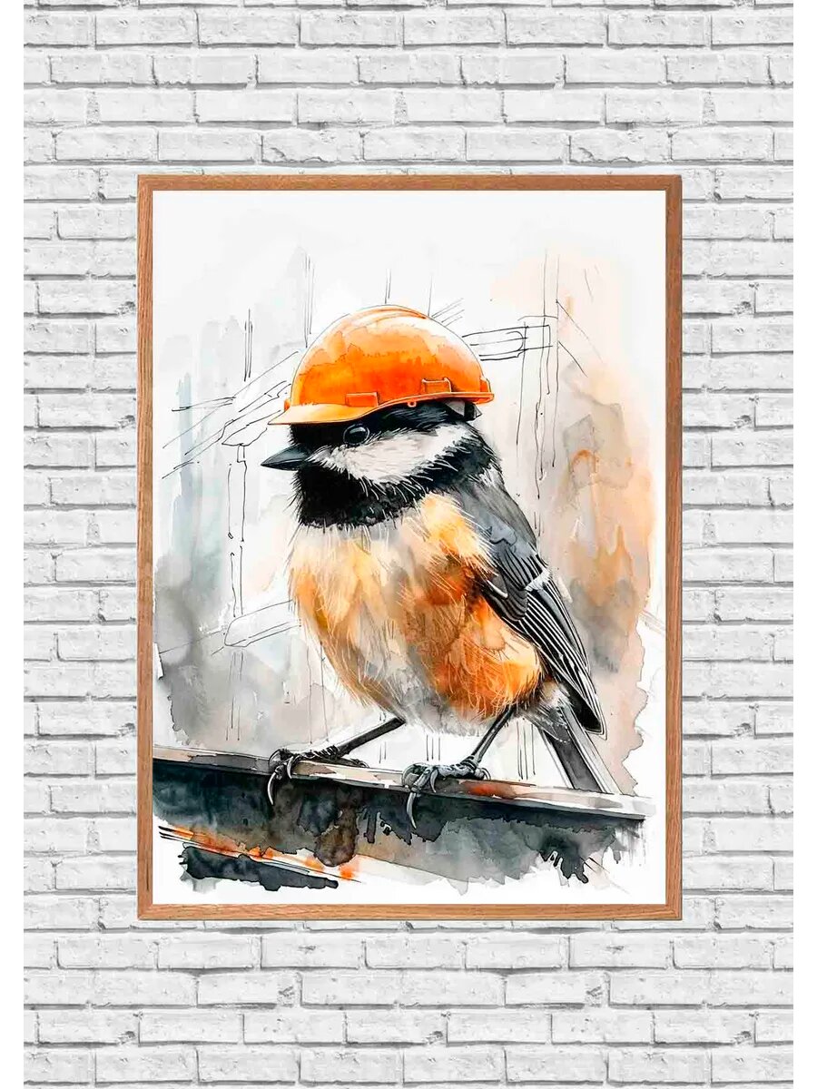 Синица-птичий строитель 3, Плакат 30x42см