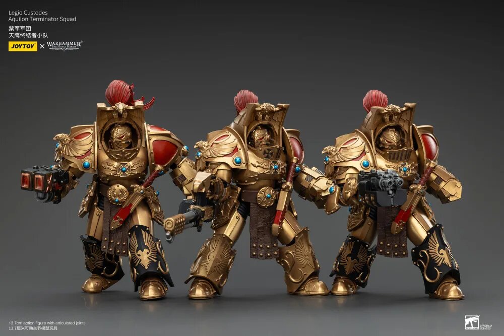 Подвижная фигурка Warhammer The Horus Heresy JOYTO 1/18 Legio Custodes Aquilon Terminator Squad Aquilon 3PCS Подарочные модели