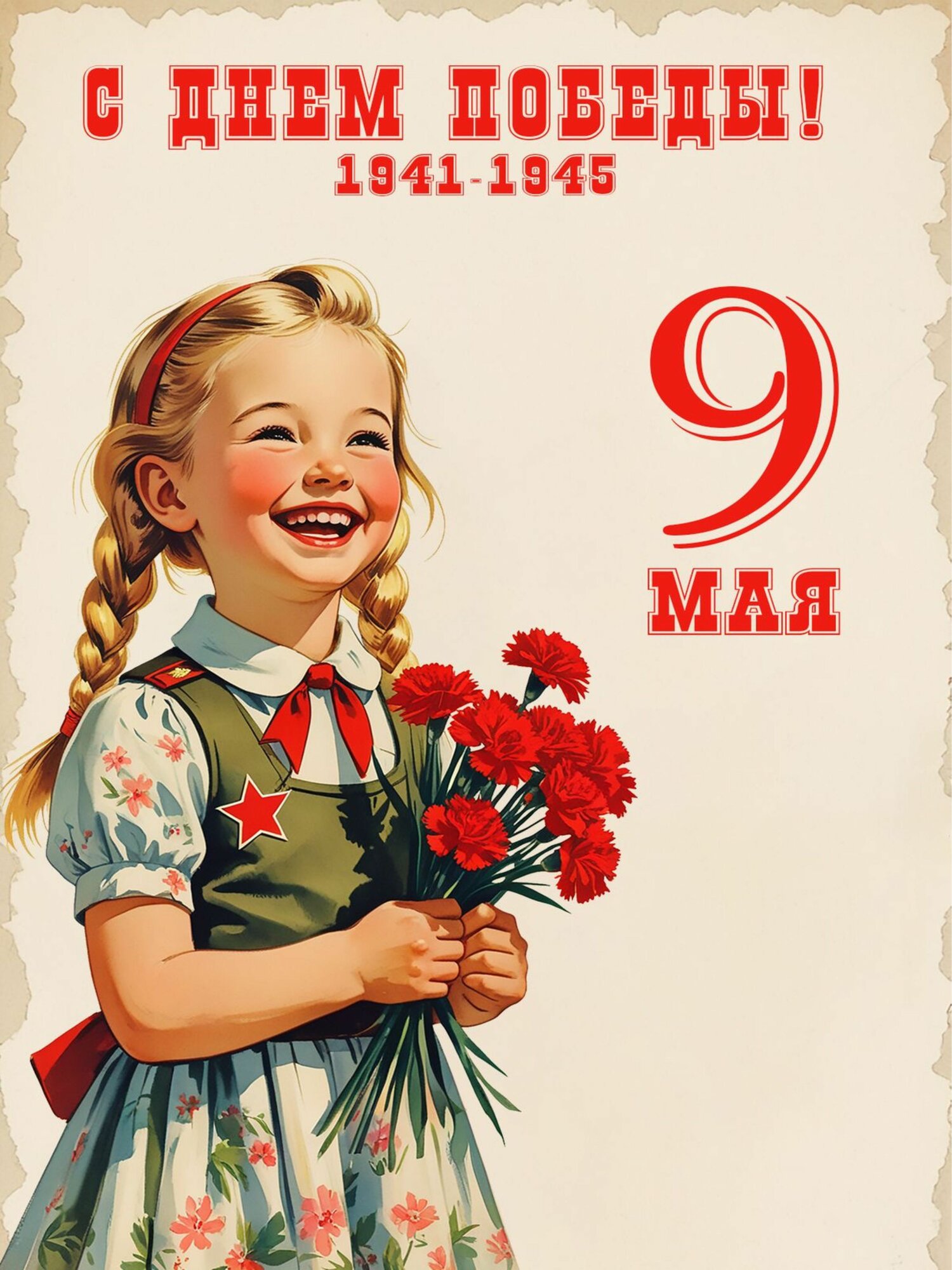 Постер интерьерный - С 9 Мая. С днём победы! — фото 1
