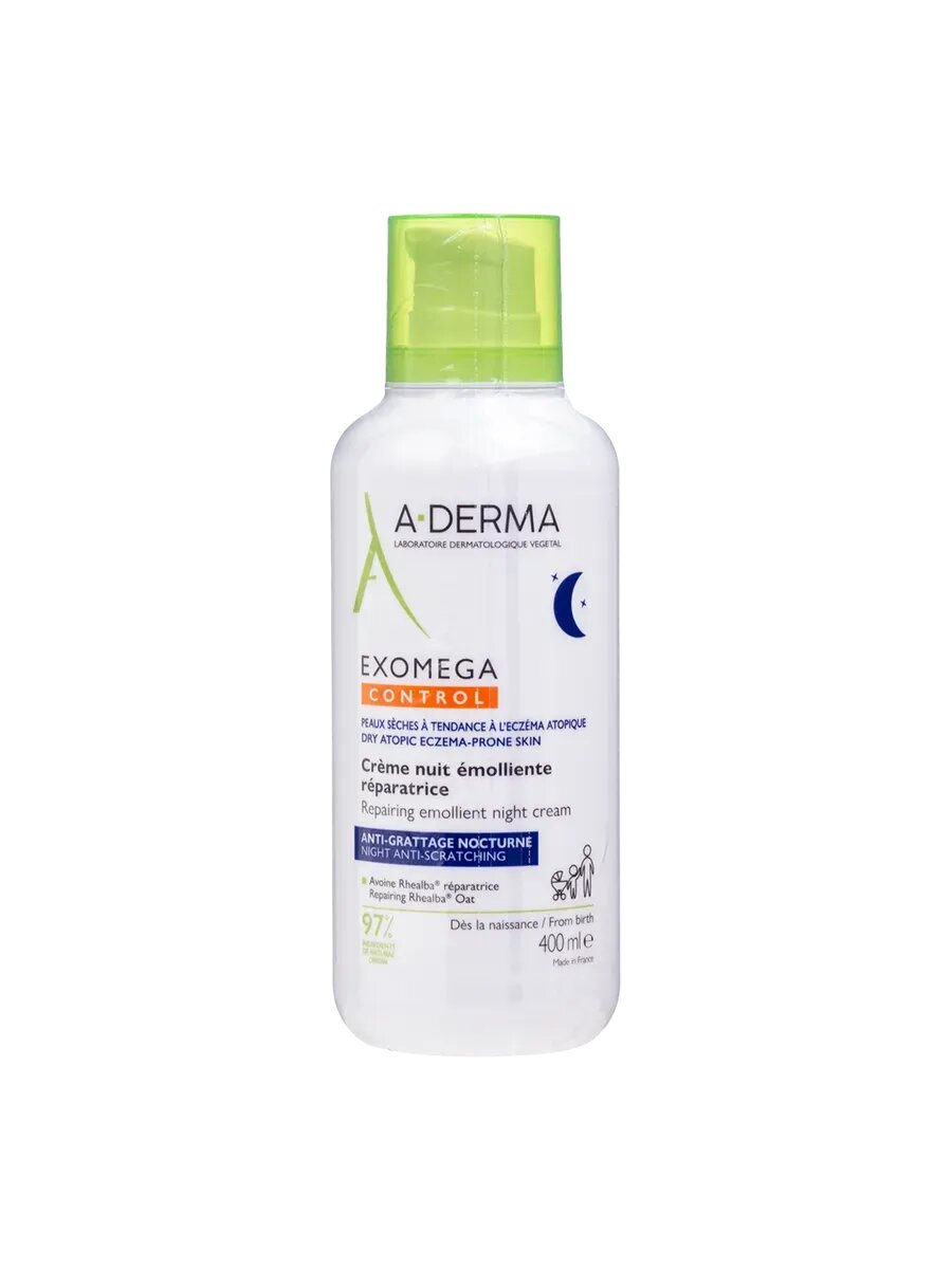 A-Derma Exomega Control Восстанавливающий смягчающий ночной крем-эмолент 400 мл 1 шт