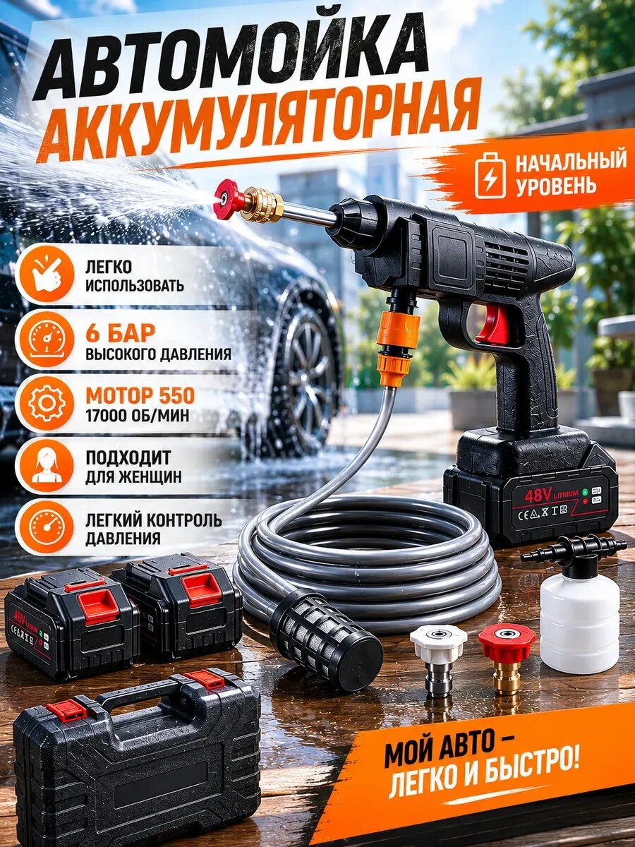Многофункциональный опрыскиватель садовый аккумуляторный