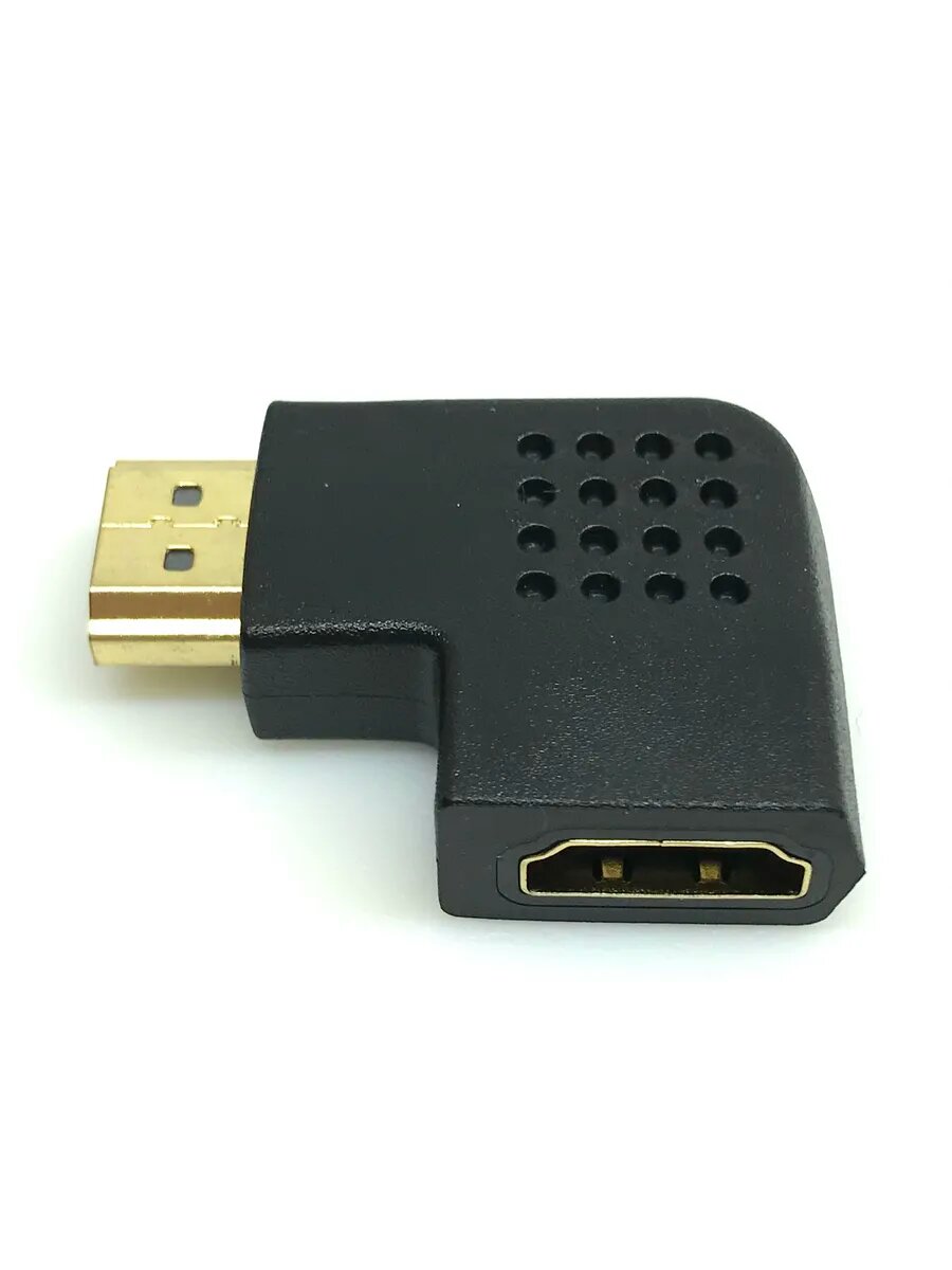 Переходник HDMI гнездо - HDMI штекер угловой 90