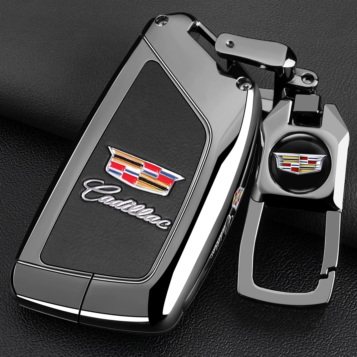 Премиум-качество Cadillac Dagger 5-ключевой Квадратный зажим Черный чехол для ключа для роскошных автомобилей