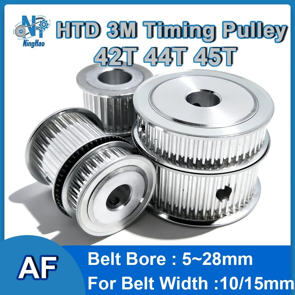 Шкив HTD 3M 44 45Teeth 1pc 8mm keyway 3mm 10mm