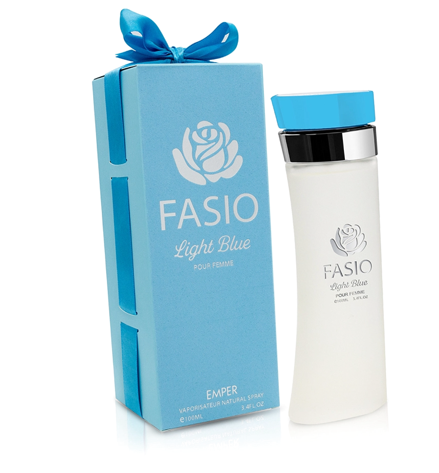 Женская парфюмерная вода Emper Fasio Light Blue Светло-Голубой флакон 100 мл - Фазио