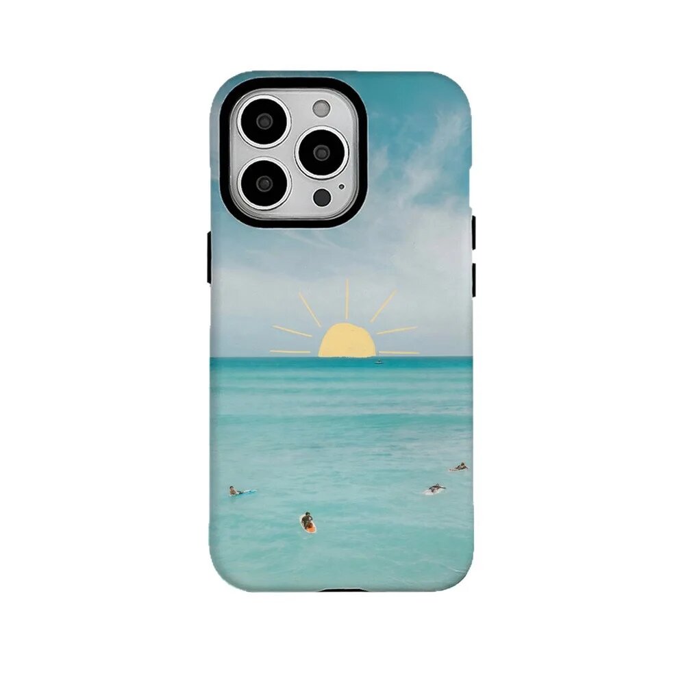 Чехол для телефона с дизайном «Серфинг на море» для iPhone 17, 17e, 16e, 16, 15, 14, 13, 12, 11, X, XS, XR, XSMAX, 7, 8, Air, Pro, Max, Plus – задняя крышка