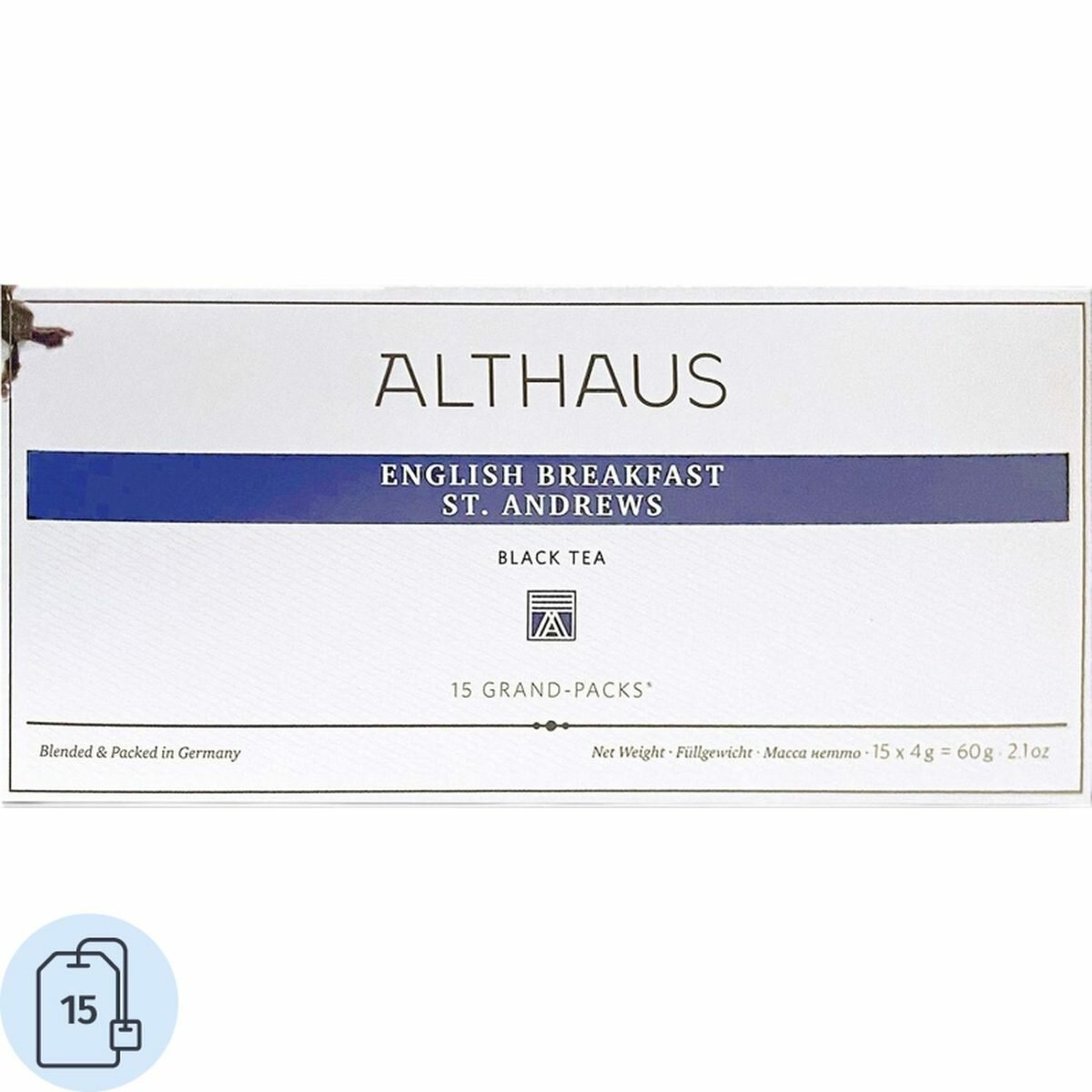 Чай Althaus Grand Pack English Breakfast St. Andrews черный для чайника 15 пакетиков